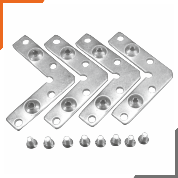 Aluminum Fixing L-Bracket (4pc Set) – Zinc Plus