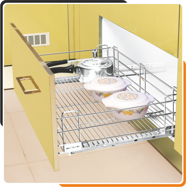 Large Utensil Pull-out Basket – Zinc Plus